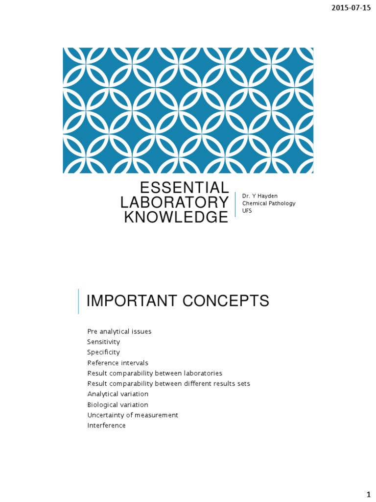 Essential Laboratory Knowledge: Key Concepts for Interpreting Test ...