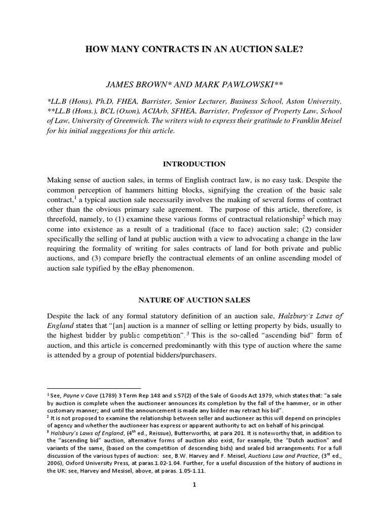 Understanding Auction Sales in Law | PDF | Auction | Damages