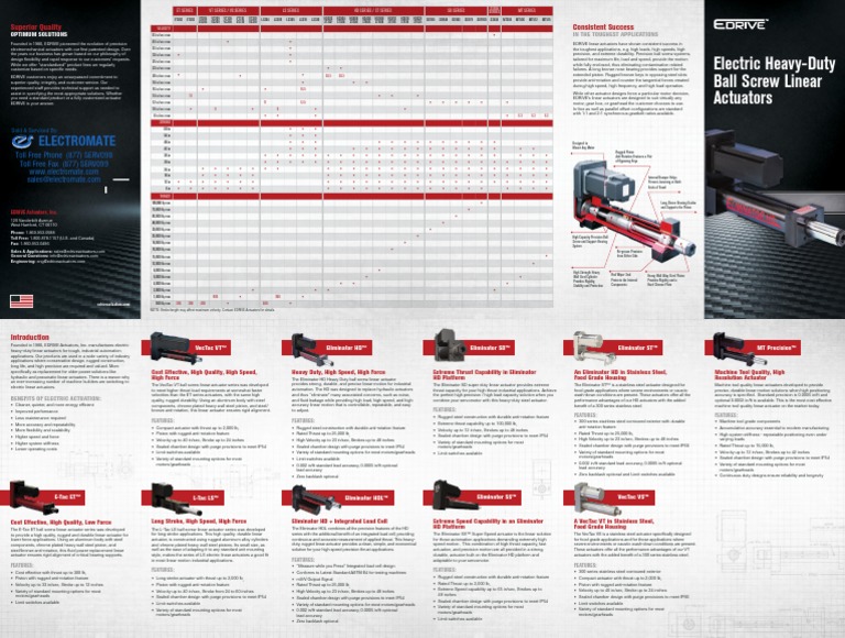 EDrive Actuators Product Line Overview Brochure | PDF | Actuator ...