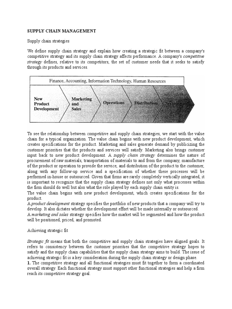 Supply Chain Strategy Insights | PDF | Strategic Management | Supply Chain