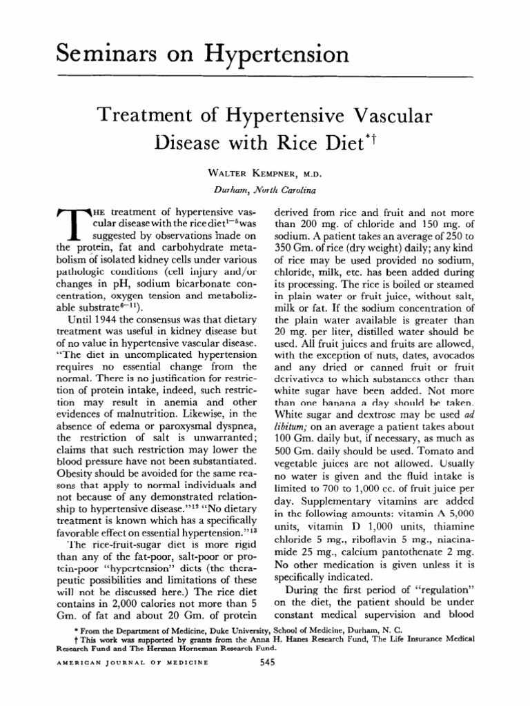 Rice Diet Kempner.pdf | Creatinine | Hypercholesterolemia