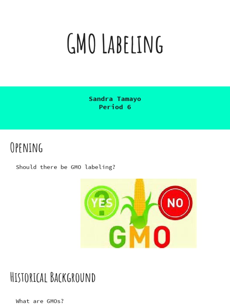 GMO Labeling: Right to Know and Health | PDF