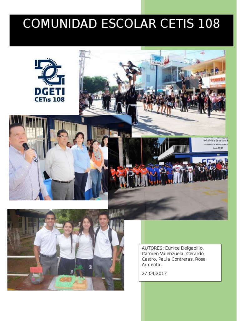 Portada de La Revista Electronica Comunidad Escolar Cetis 108 | PDF