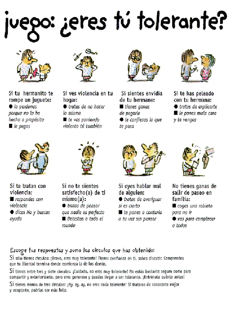 Juego. Eres Tu Tolerante | PDF