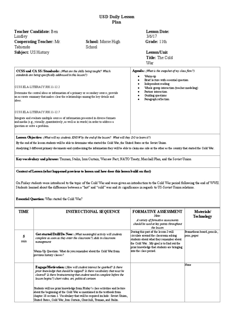 Cold War Lesson 2 | PDF | Cold War | Lecture