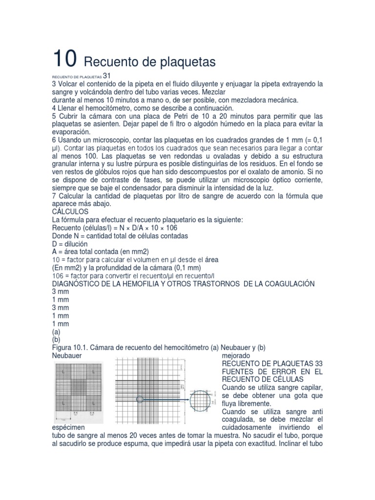 10 Recuento de Plaquetas | PDF | Plaqueta | Sangre 10 Recuento de Plaquetas | PDF | Plaqueta | Sangre