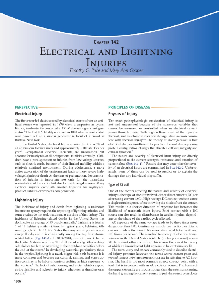 Electrical Injury Physics and Pathophysiology | PDF | Electric Shock ...
