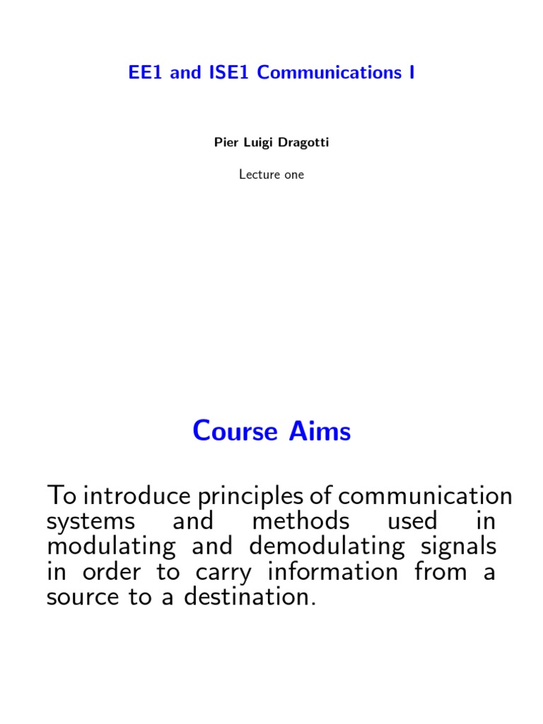 Principles Of Communication Systems An Introduction To Modulation Demodulation And Digital