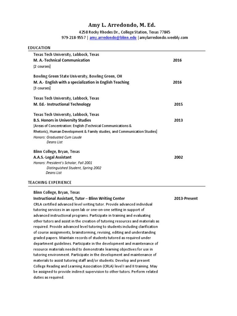 Arredondo Curriculum Vitae | PDF