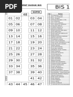 Denah Kursi Bus 60 | PDF