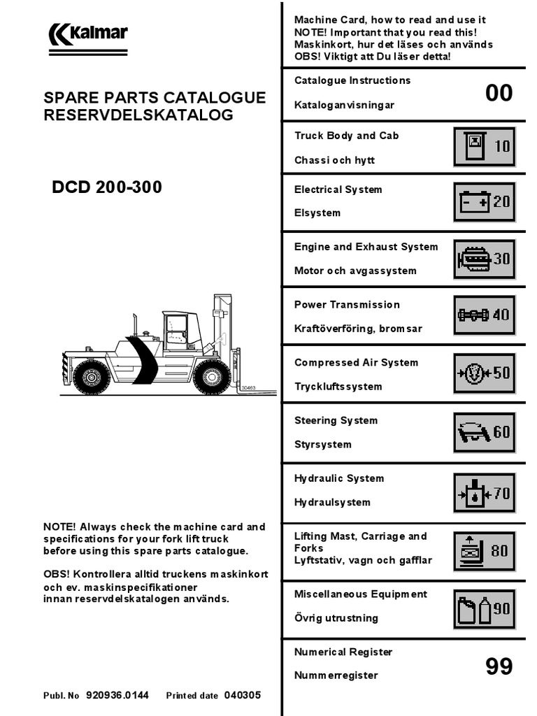 DCD 250-12 (t33104.0456) - Parts Manual Kalmar | PDF