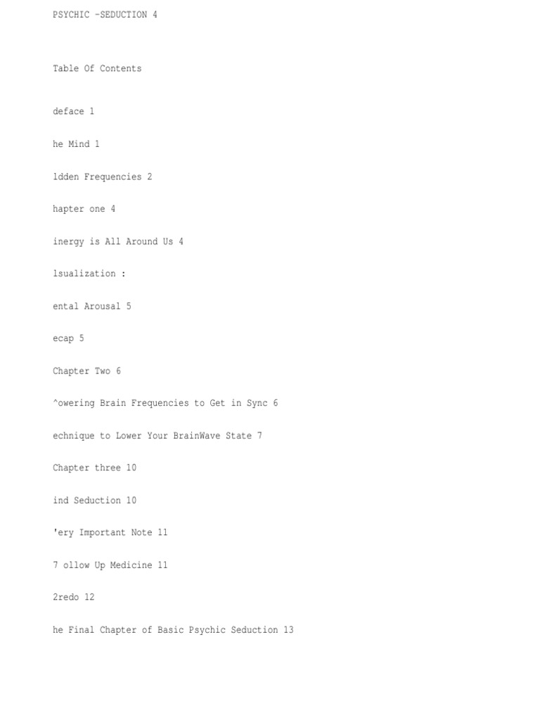 Mind Control & Hypnosis Psychic Seduction | PDF | Mind | Thought