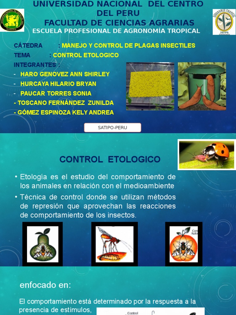 Control etológico de plagas insectiles a través del uso de feromonas y ...