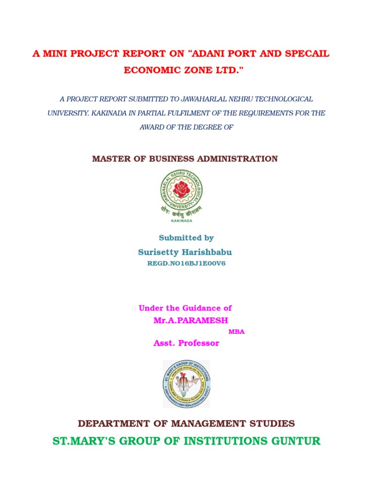 Mini Project Front Pages | PDF