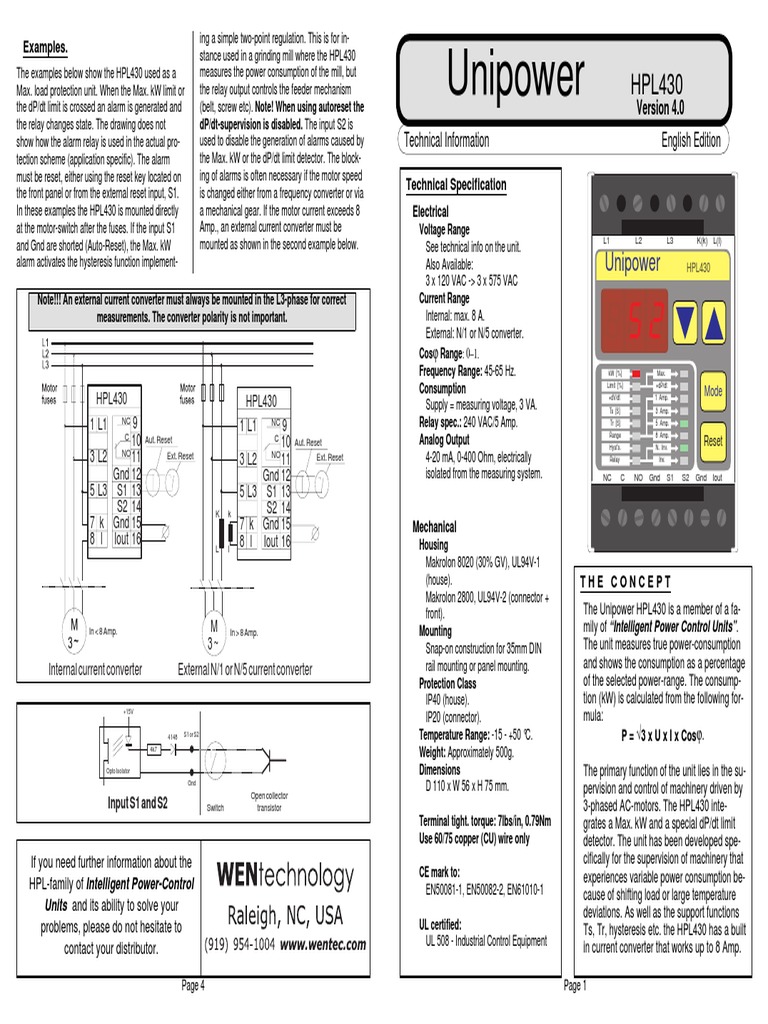HPL 430 Datasheet | Download Free PDF | Relay | Amplifier