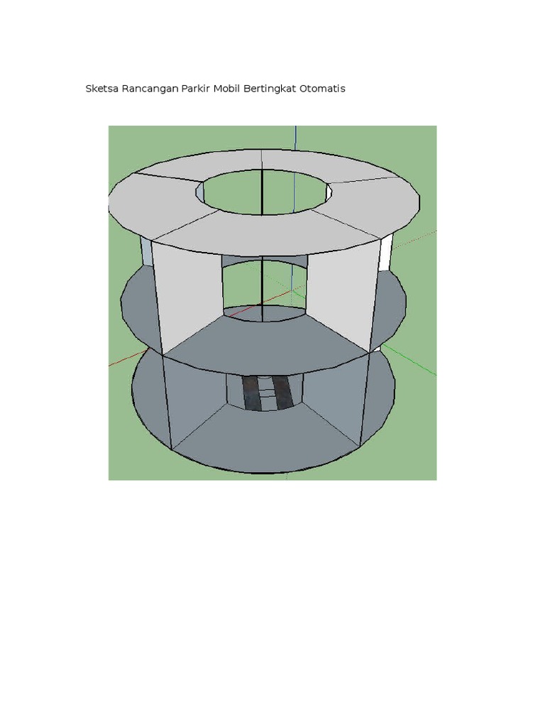 Sketsa Rancangan Parkir Mobil Bertingkat Otomatis | PDF