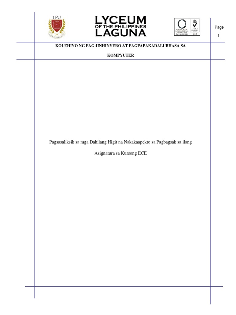 Pagsasaliksik Sa Dahilang Higit Na Nakak | PDF