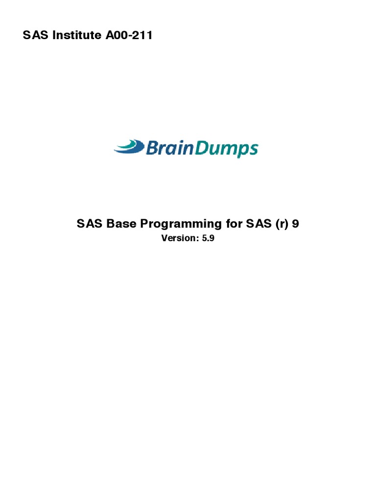 SAS Dumps | PDF | Sas (Software) | C (Programming Language)