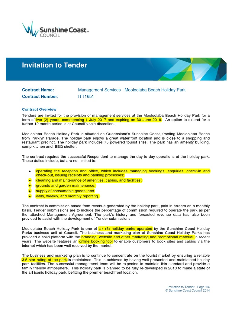 ITT1651 Invitation To Tender | PDF | Business | Business (General)