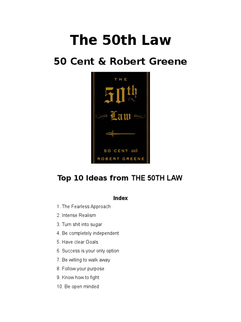 Key Insights from The 50th Law | PDF | Fear | Mind