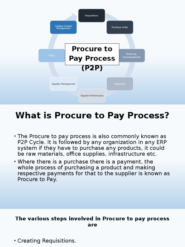 P2P Presentation | Accounts Payable | Debits And Credits