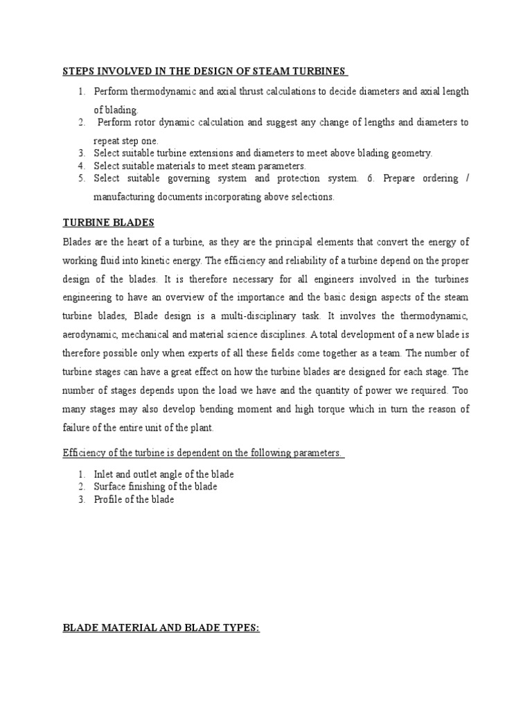 A Comprehensive Guide to Steam Turbine Blade Design and Material ...