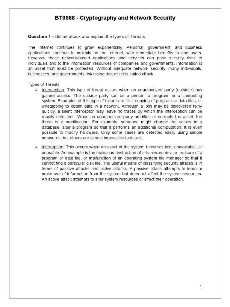 SFT0088 Cryptography and Network Security Assignment | PDF | Computers