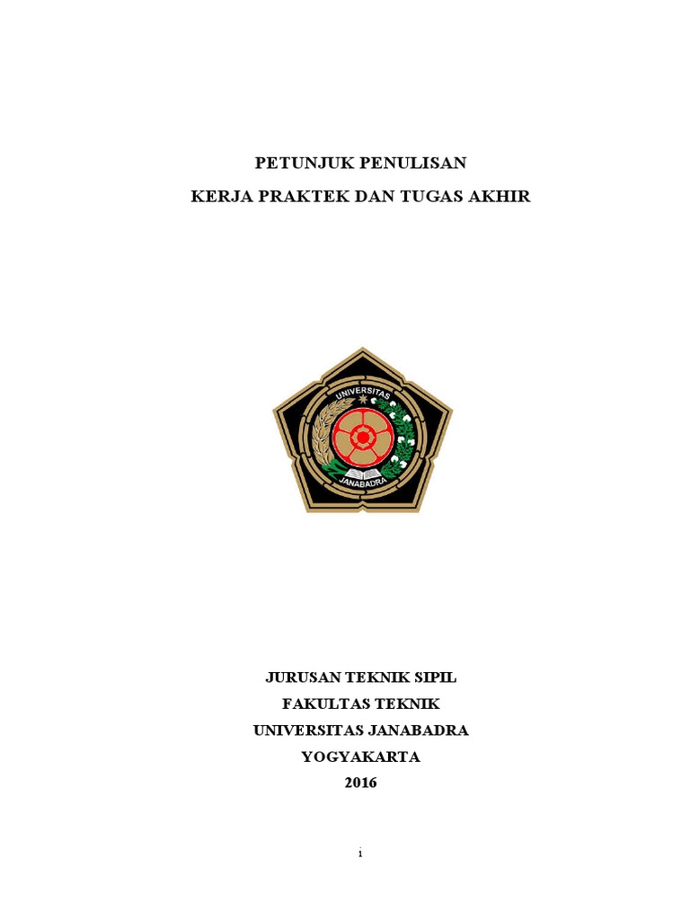 Petunjuk Penulisan Kerja Praktek Dan Tugas Akhir | PDF | Seni