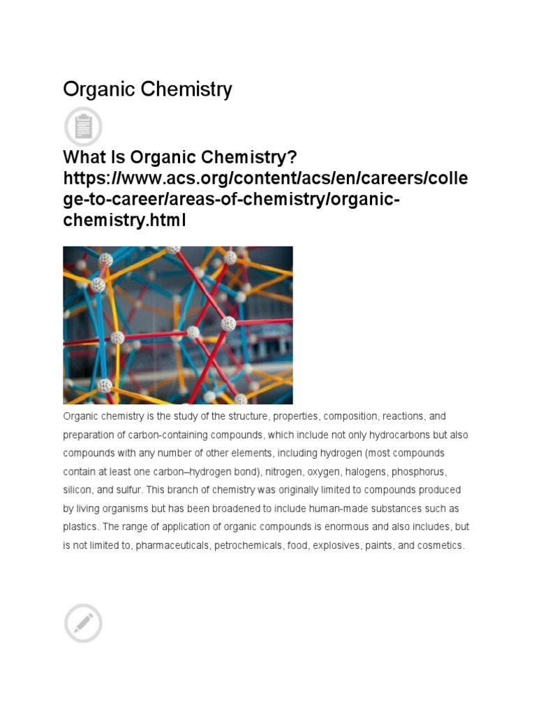 Organic Chemistry | PDF | Organic Compounds | Biotechnology