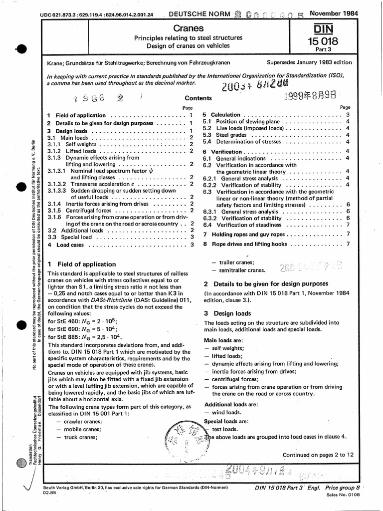 DIN 15018 Parte 3 PDF | PDF