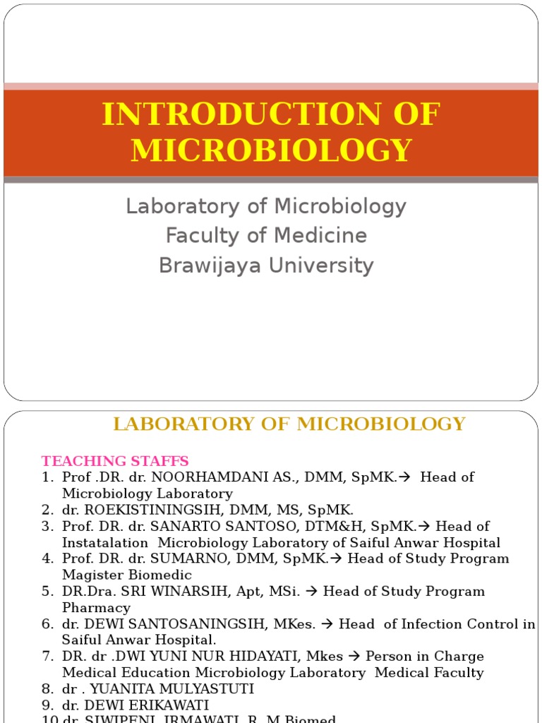 Introduction of Microbiology | PDF | Microscopy | Microorganism