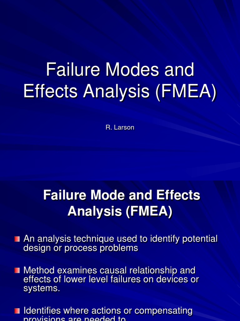 Failure Modes and Effects Analysis (FMEA) | PDF | Reliability Engineering | Systems Science