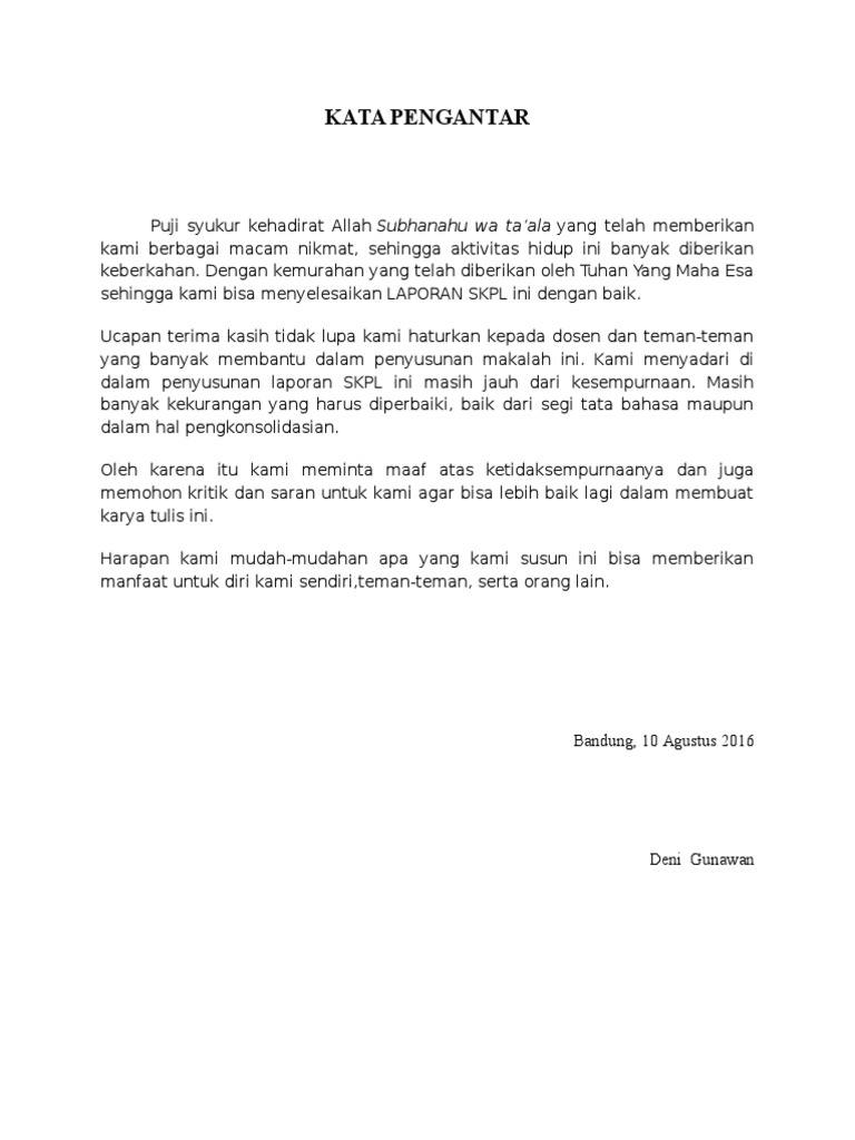 Kata Pengantar RPL | PDF