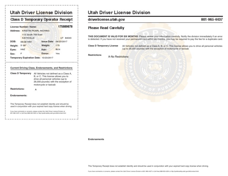 Temp | PDF | Driver's License | Driving