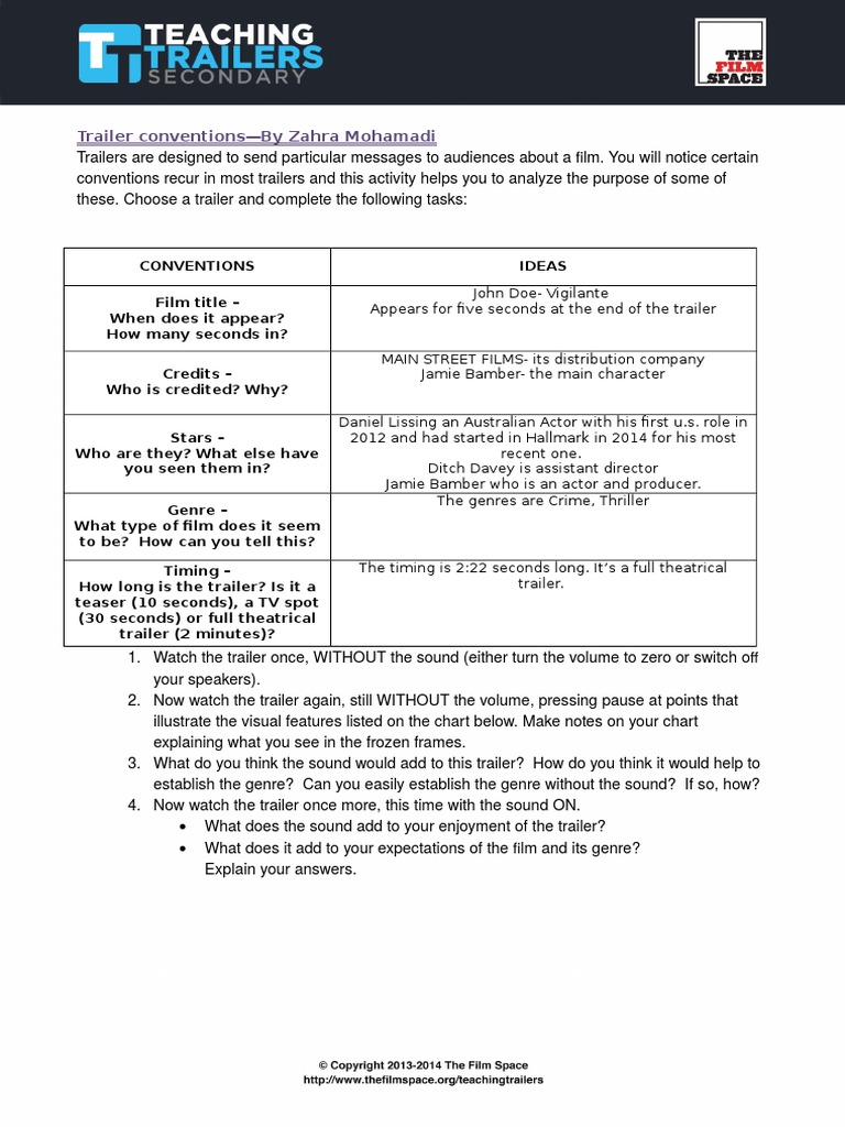 Film Trailer Convention-1 | PDF