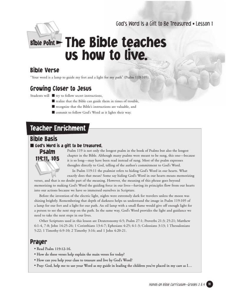 3rd4th Lesson 1 - 2 Bible | PDF | Psalms | Bible