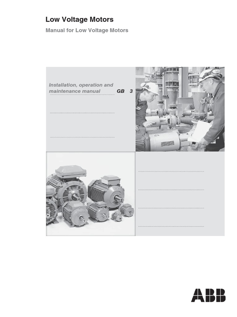 ABB LV Motor Manual | PDF | Bearing (Mechanical) | Insulator (Electricity)