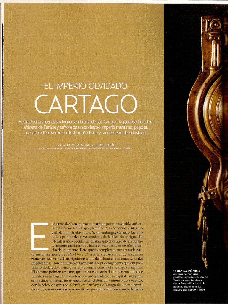 Cartago. El Imperio Olvidado | PDF | Cartago antigua | Fenicia