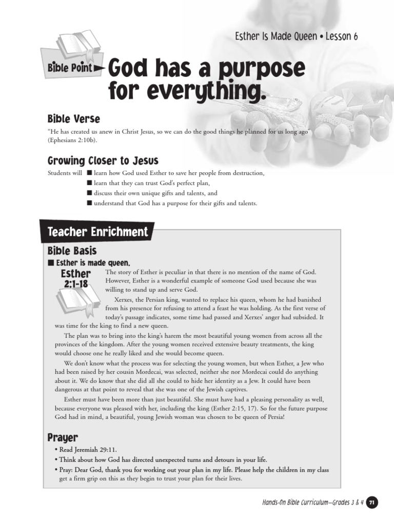 3rd 4th Lesson 6 - 5 Esther | PDF | Esther