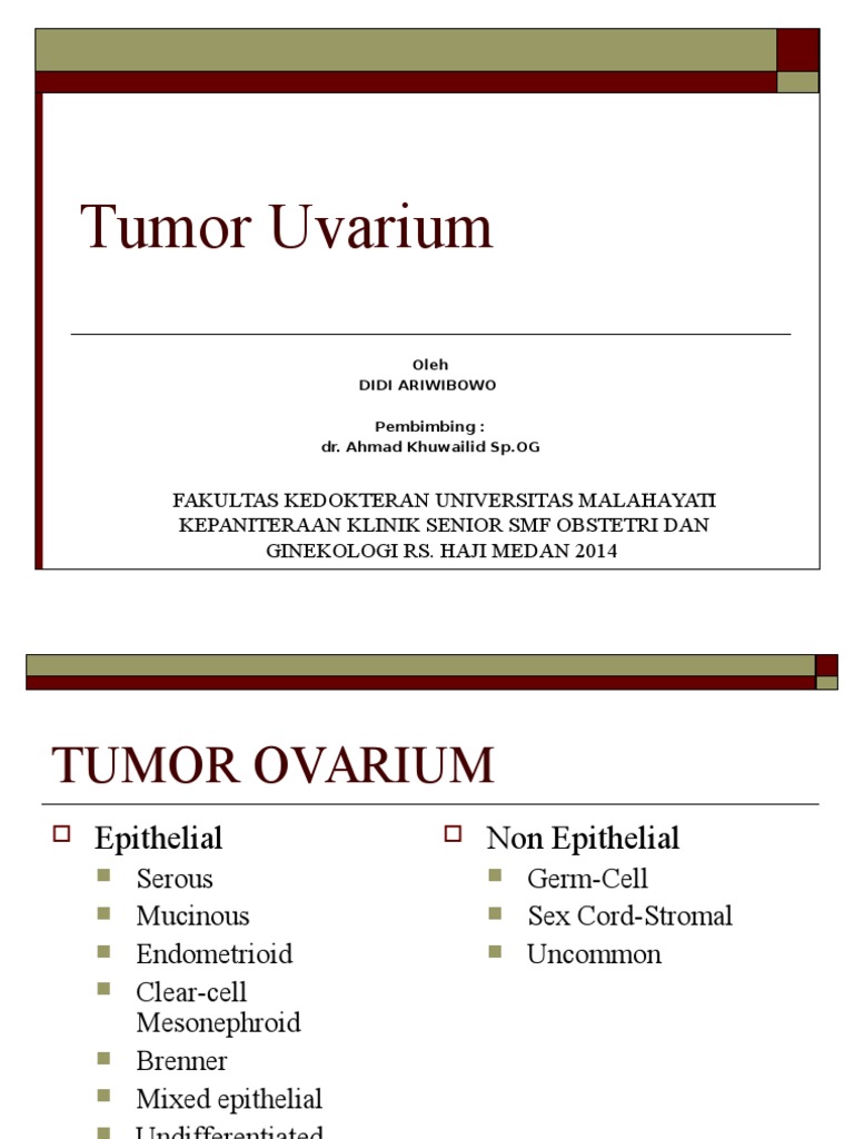 Ca Ovarium Ginekologi | PDF | Sains & Matematika