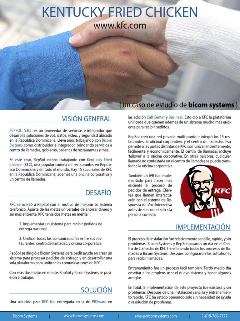 KFC Spanish | PDF | Centro de llamadas | Informática