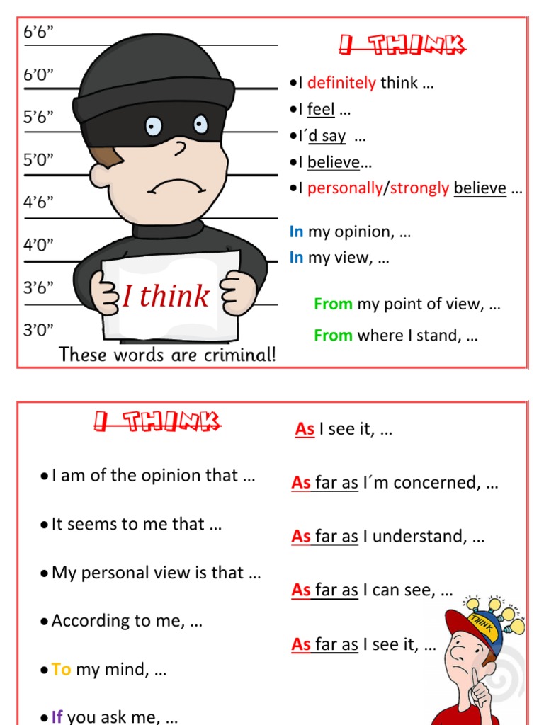 Ket Pet Fce - I Think - Synonyms | PDF