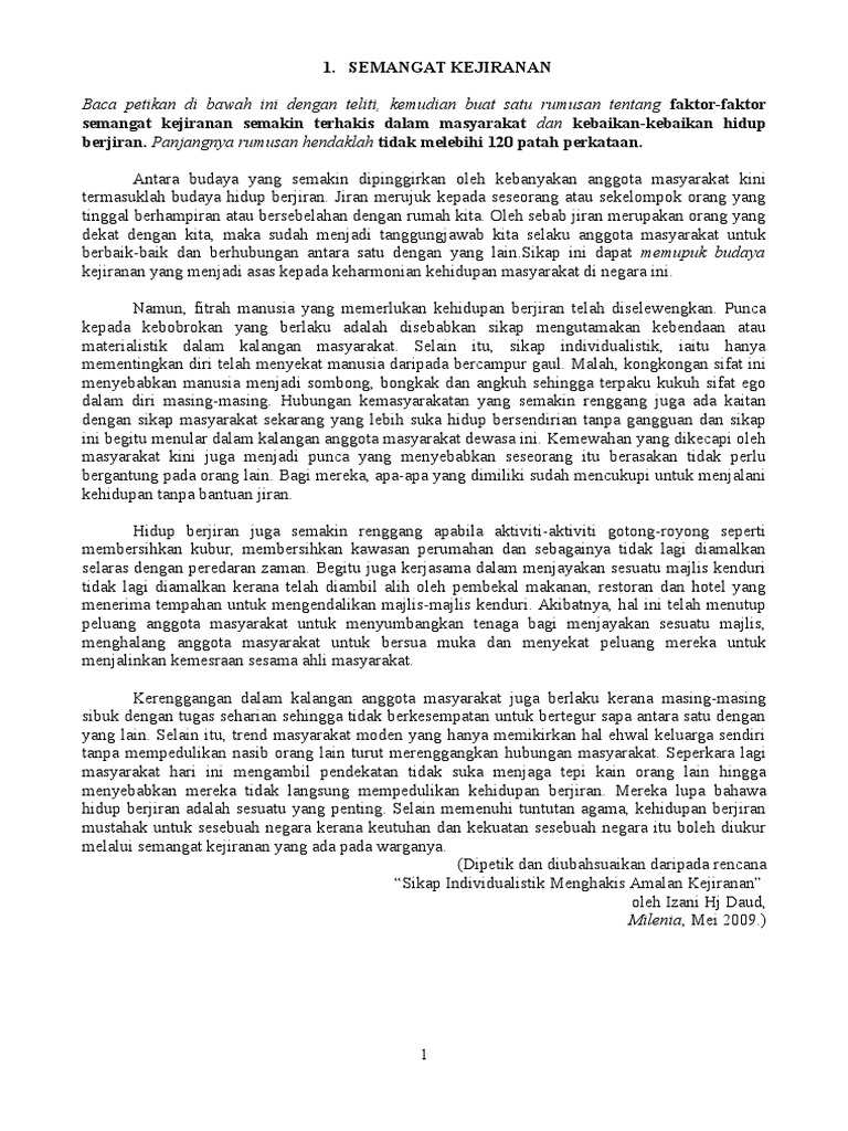 Contoh Soalan Rumusan Dan Jawapan Tingkatan 4