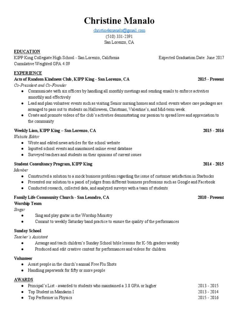 Christine Manalo Resume 2 | Download Free PDF | Communication | Further Education