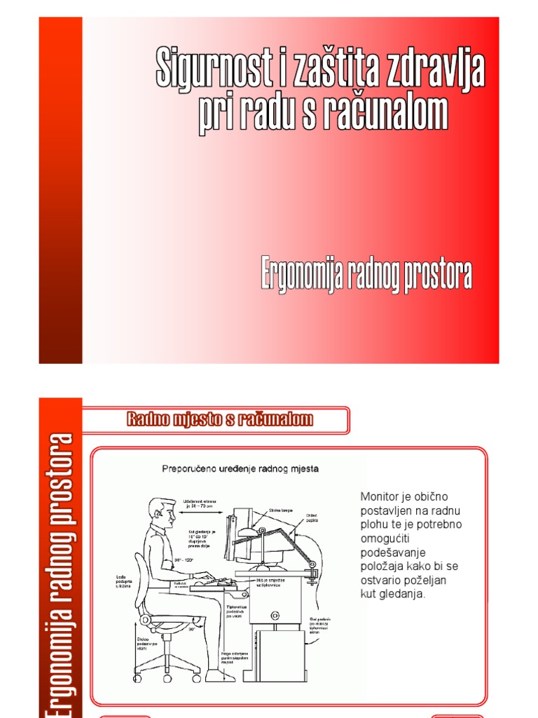 Ergonomija Radnog Prostora | PDF