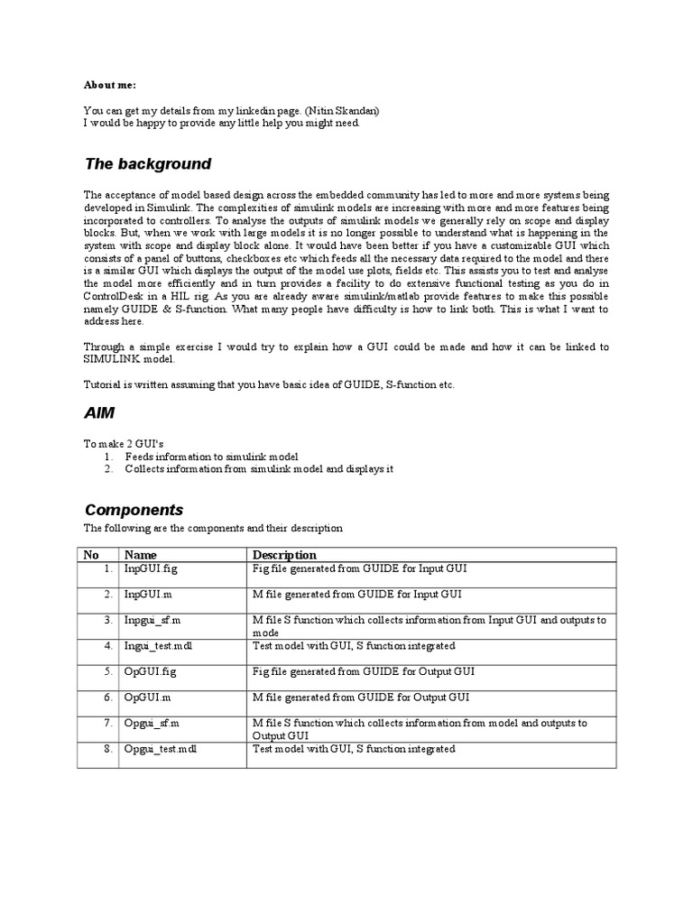 Linking GUIs to Simulink Models: A Tutorial on Creating Interactive Graphical User Interfaces ...