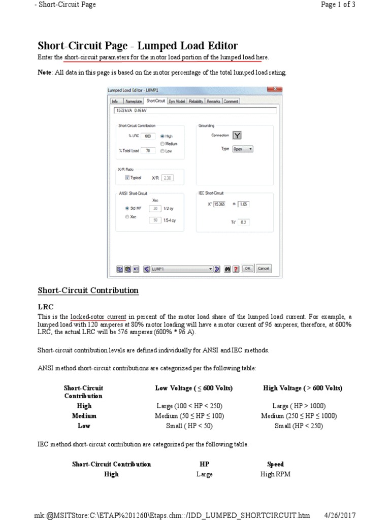 Lumped Load Editor - Short-Circuit PDF | PDF | Resistor | Electrical Impedance