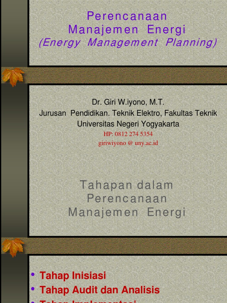 D Perencanaan Manajemen Energi Listrik PDF | PDF