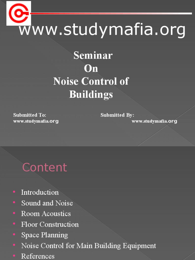 Civil Noise Control of Buildings | PDF | Noise | Acoustics