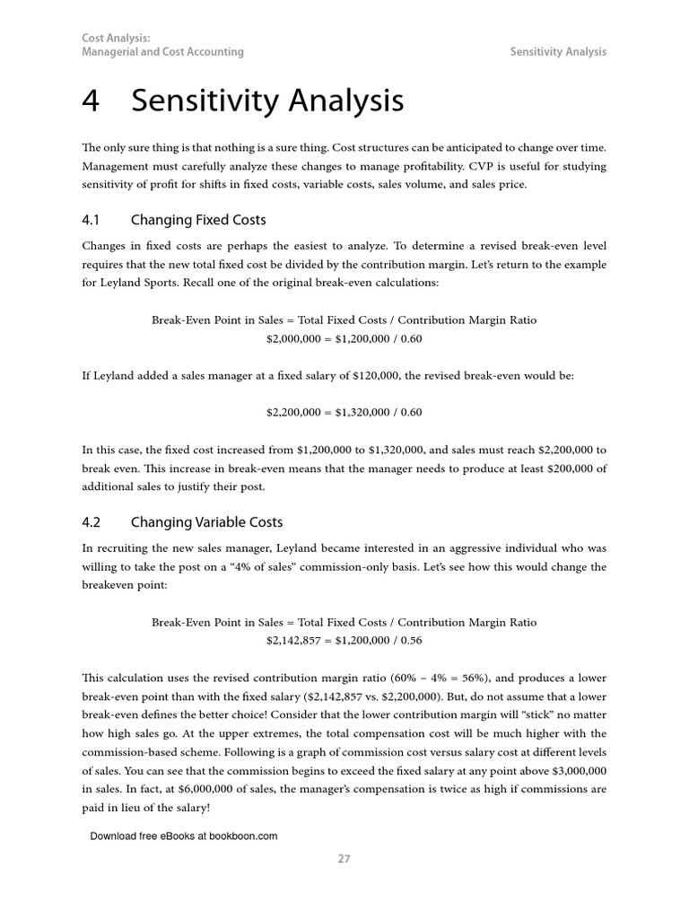4 Sensitivity Analysis Pdf Economics Economics